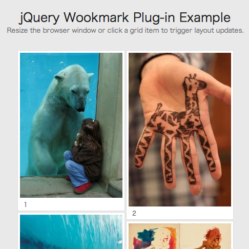 [JS]Pinterestのようにタイル状にコンテンツを配置できるjavascript「The Wookmark jQuery plugin」 | WEBデザインのTIPSまとめサイト「ウェブ ...