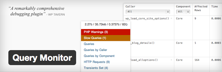 [WP]WordPressが重い時は「Query Monitor」でクエリ実行時間などをモニターしよう｜WordPressプラグイン｜WEBデザインの小ネタとTIPSのまとめサイト「ウェブアンテナ」